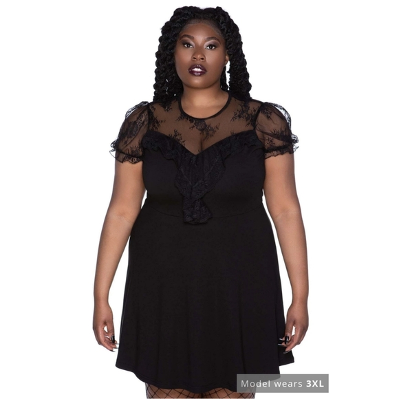 Killstar | Dresses | Killstar Buffy Skater Dress Plus Gothlace | Poshmark